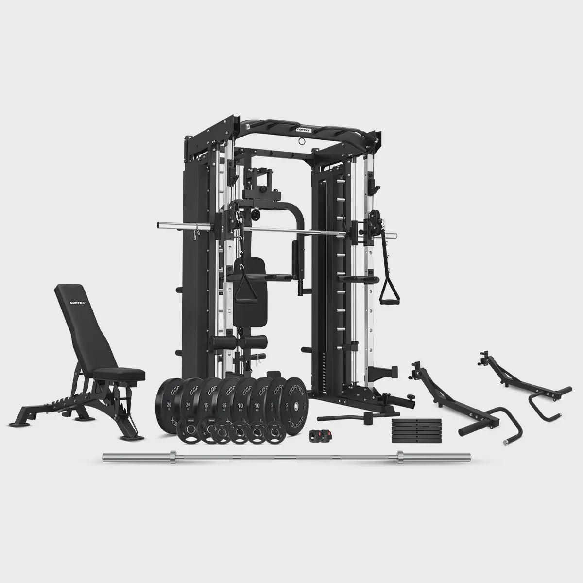 CORTEX SM-26 6-in-1 Power Rack with Dual Stack Smith & Cable Machine